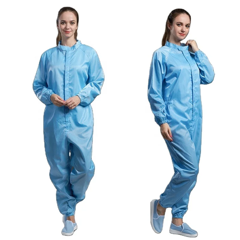 H-1108 antistatic esd cleanroom jumpsuit coveralls with Caps| Alibaba.com