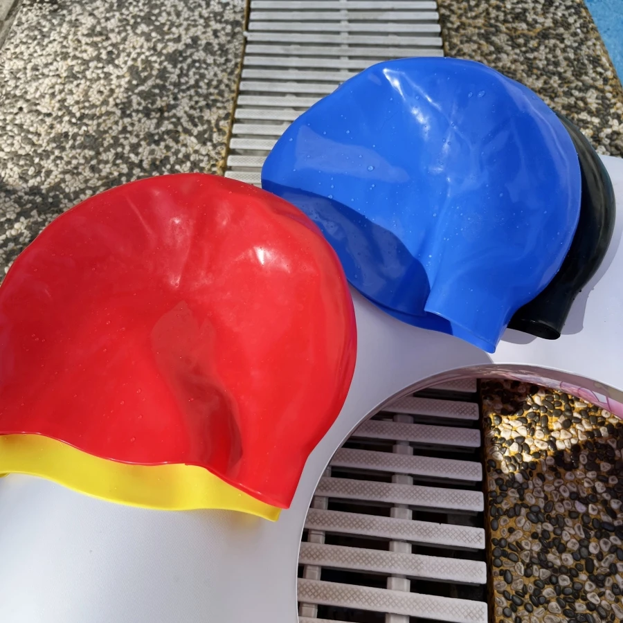 High Quality Seamless 3d Silicone Dome Swim Cap With Customized Logo ...