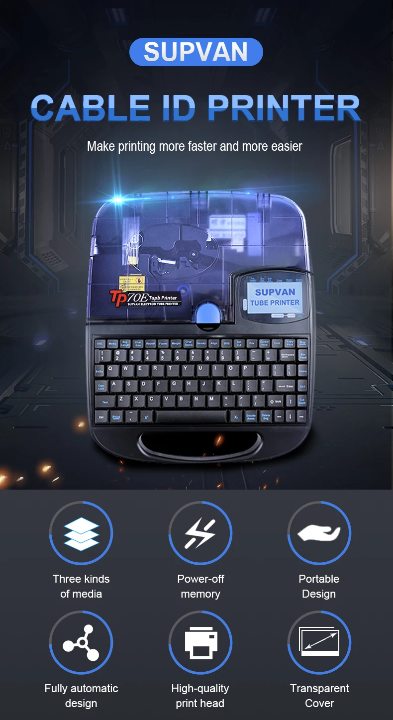 Supvan Tp70 Tube Id Cable Marker Printer - Efficient & Reliable