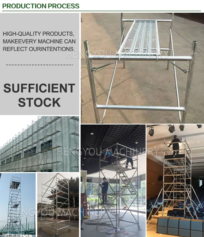 Mobile Foldable H Type Steel Frame Galvanized Portable Scaffold Inside ...