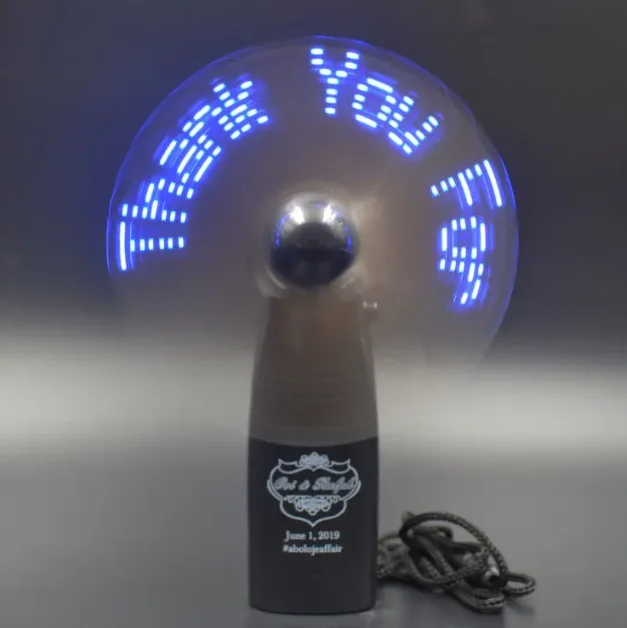 Portable Battery Operated Mini Hologram Fan with Custom LED Display