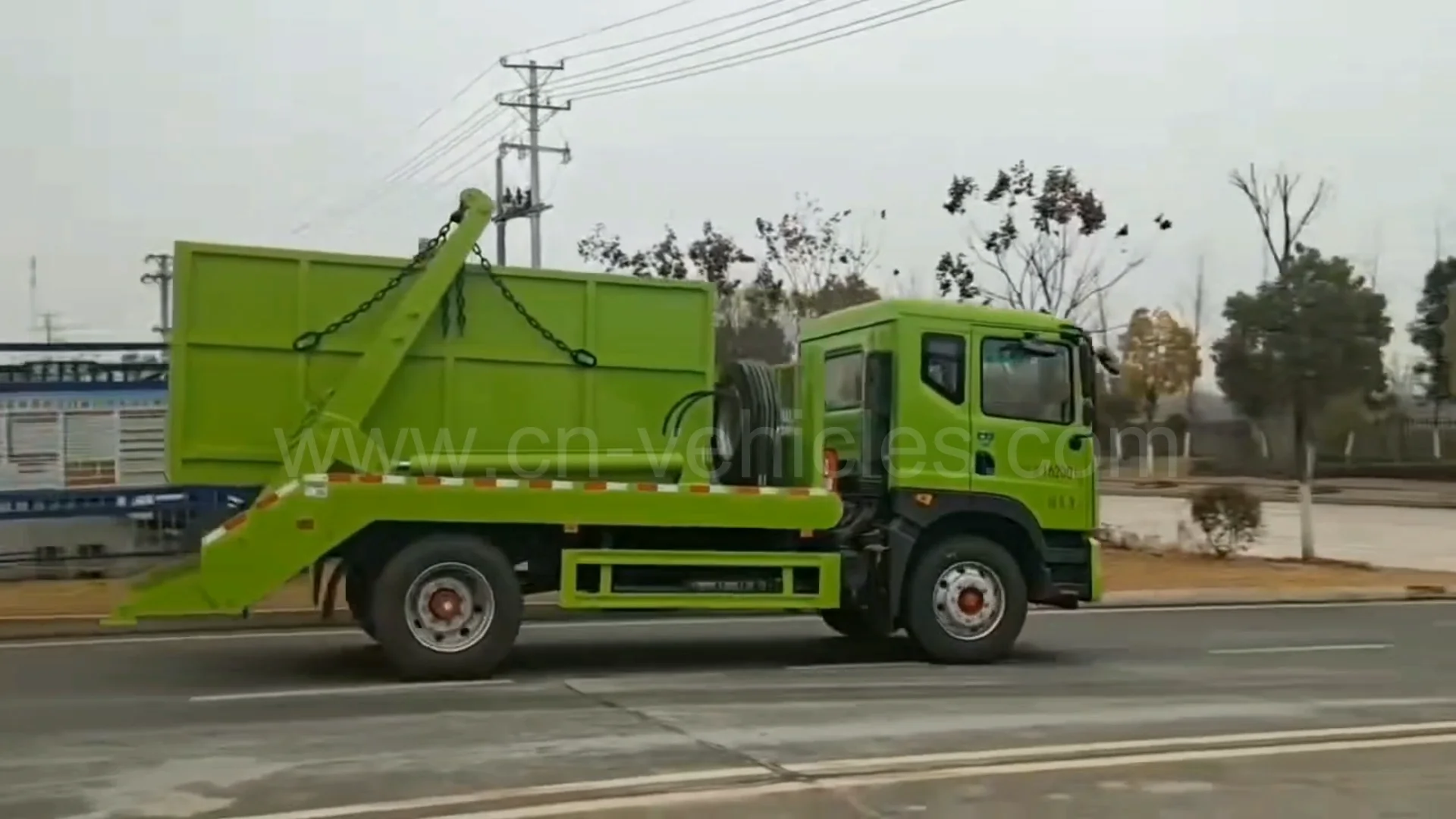 Dongfeng Skip Loader Container 10m3 Swing Arm Garbage Truck Price - Buy ...