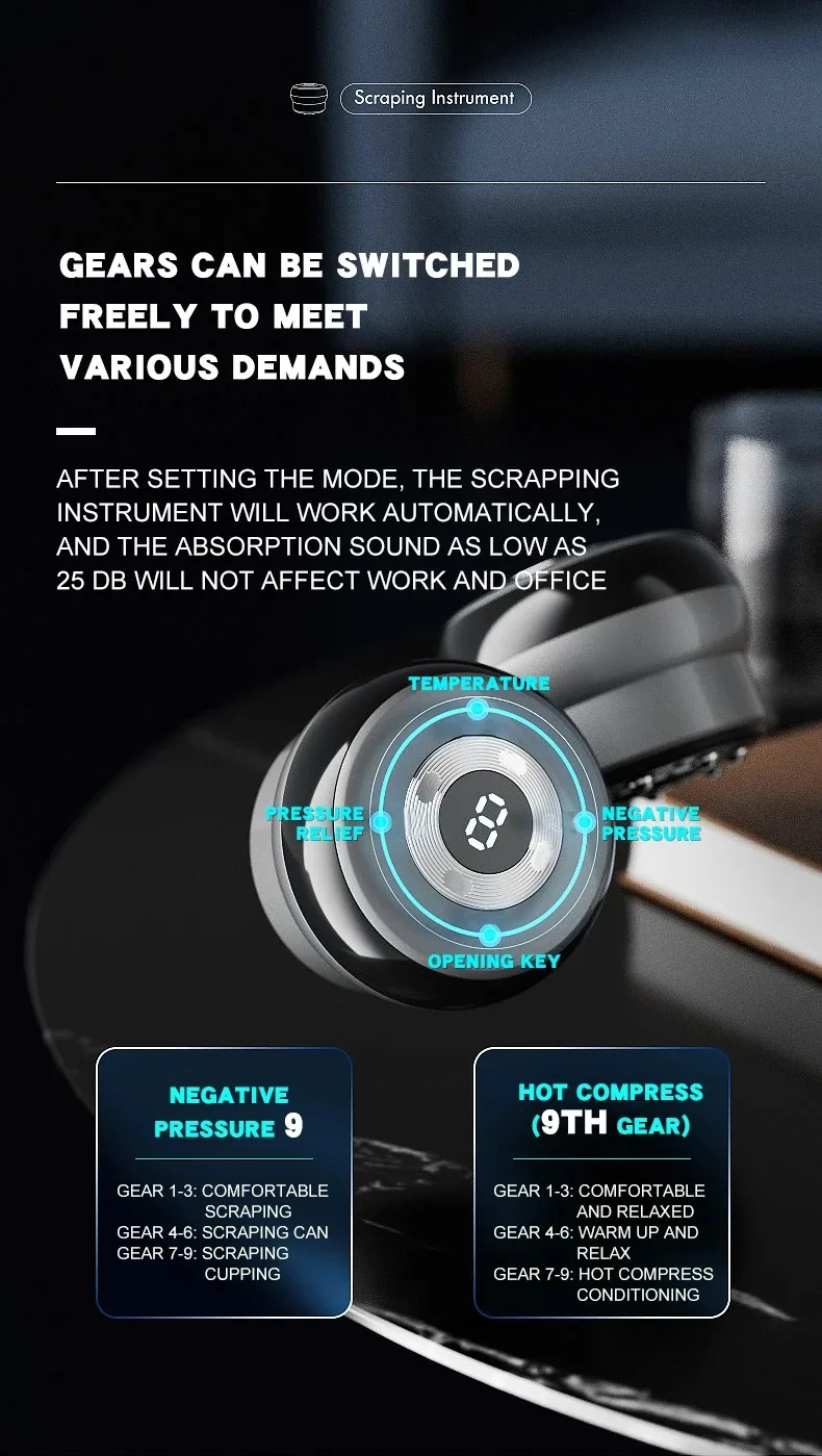 Heating Negative Pressure Wireless Scraping Instrument Smart Vacuum ...