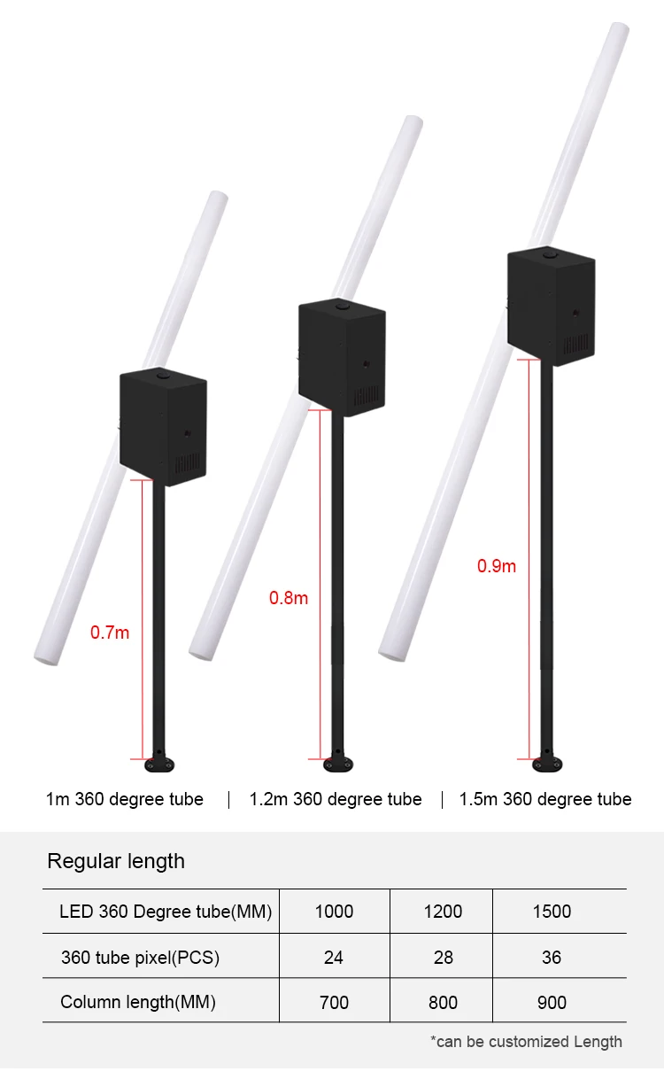 Programmable Rotating LED Tube - Ideal for Nightclub DMX Control