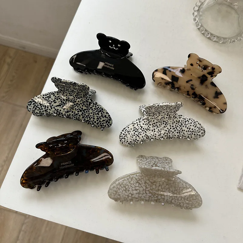 French Fashion Luxury Tortoiseshell Hair Claw Clamp Woman Girls Sweet ...