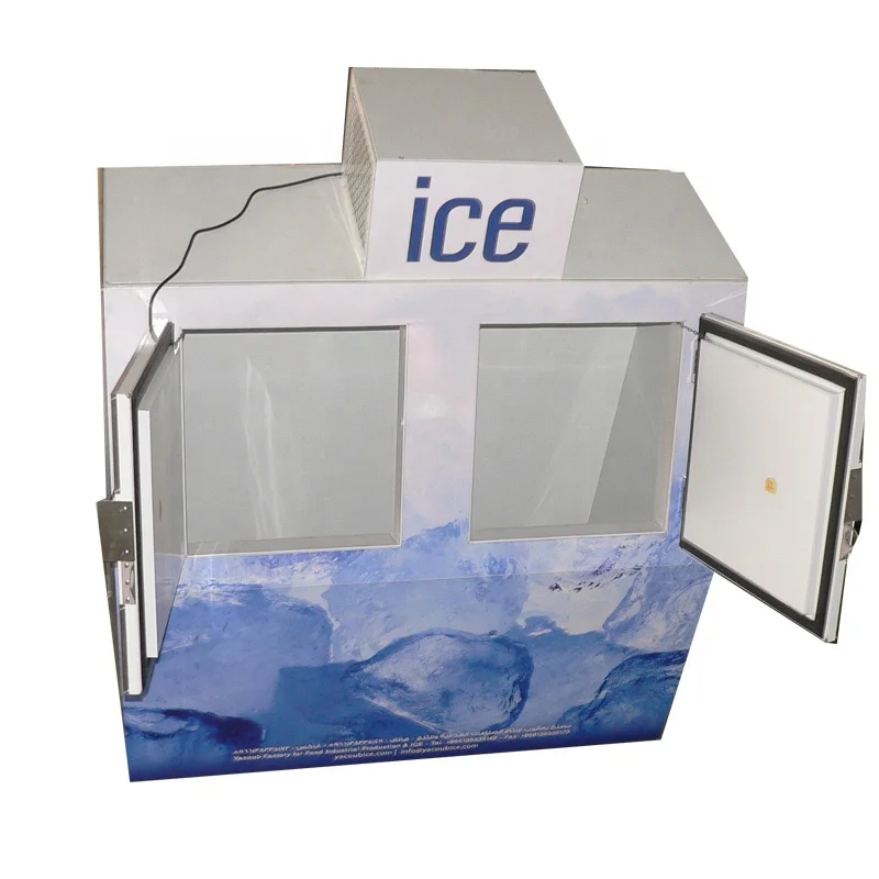 600 Liters Commercial Ice Merchandiser -12 Degree C For 200 Bags Ice Bags Freezing Holding - Buy ...