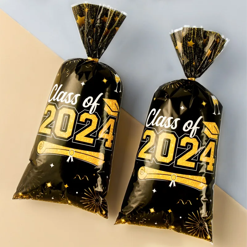 Graduation Cellophane Treat Bags Congrats Graduates Candy Bags Plastic ...