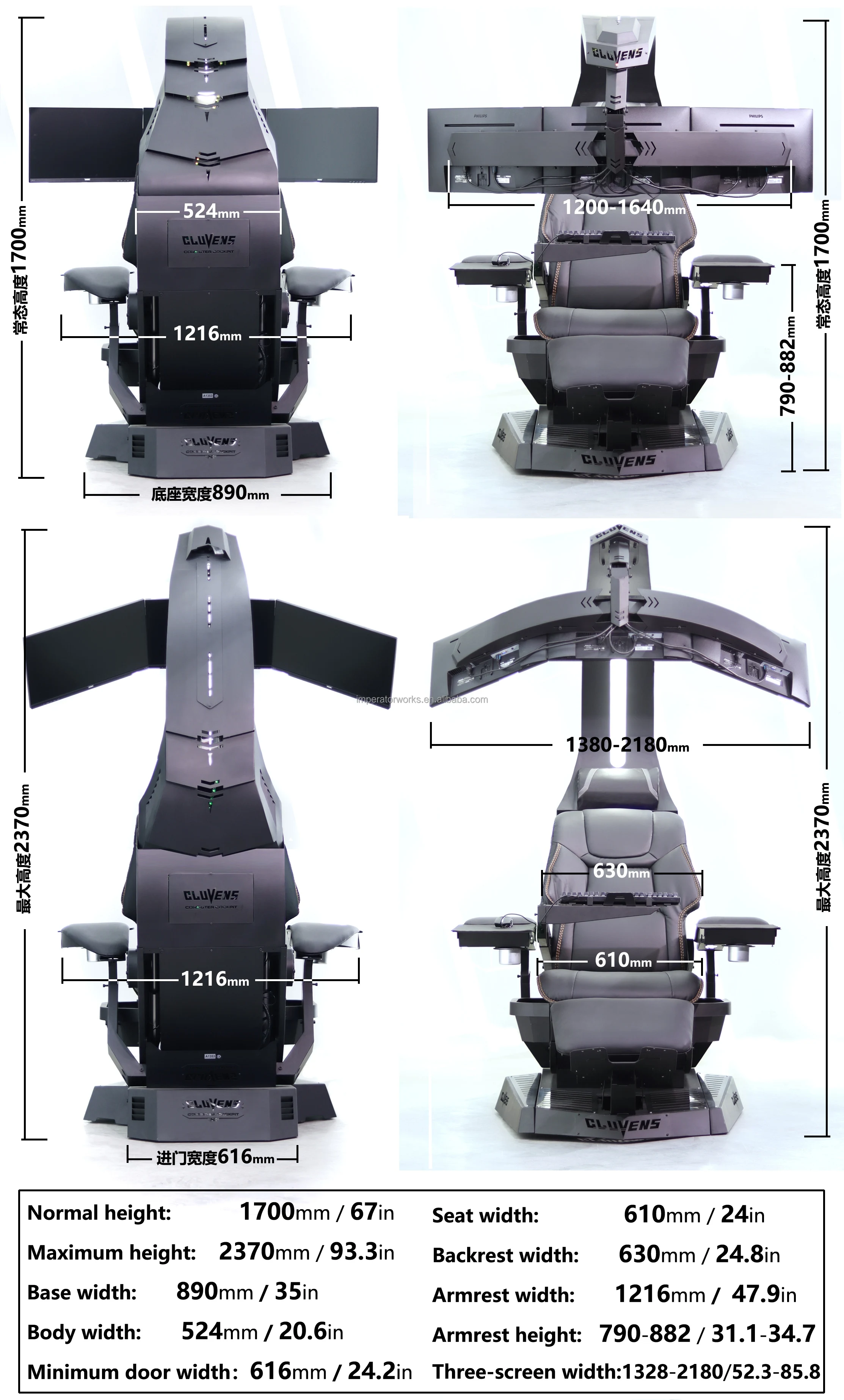 Cluvens Manticore Ergonomic Leather Chair with Memory Foam ...