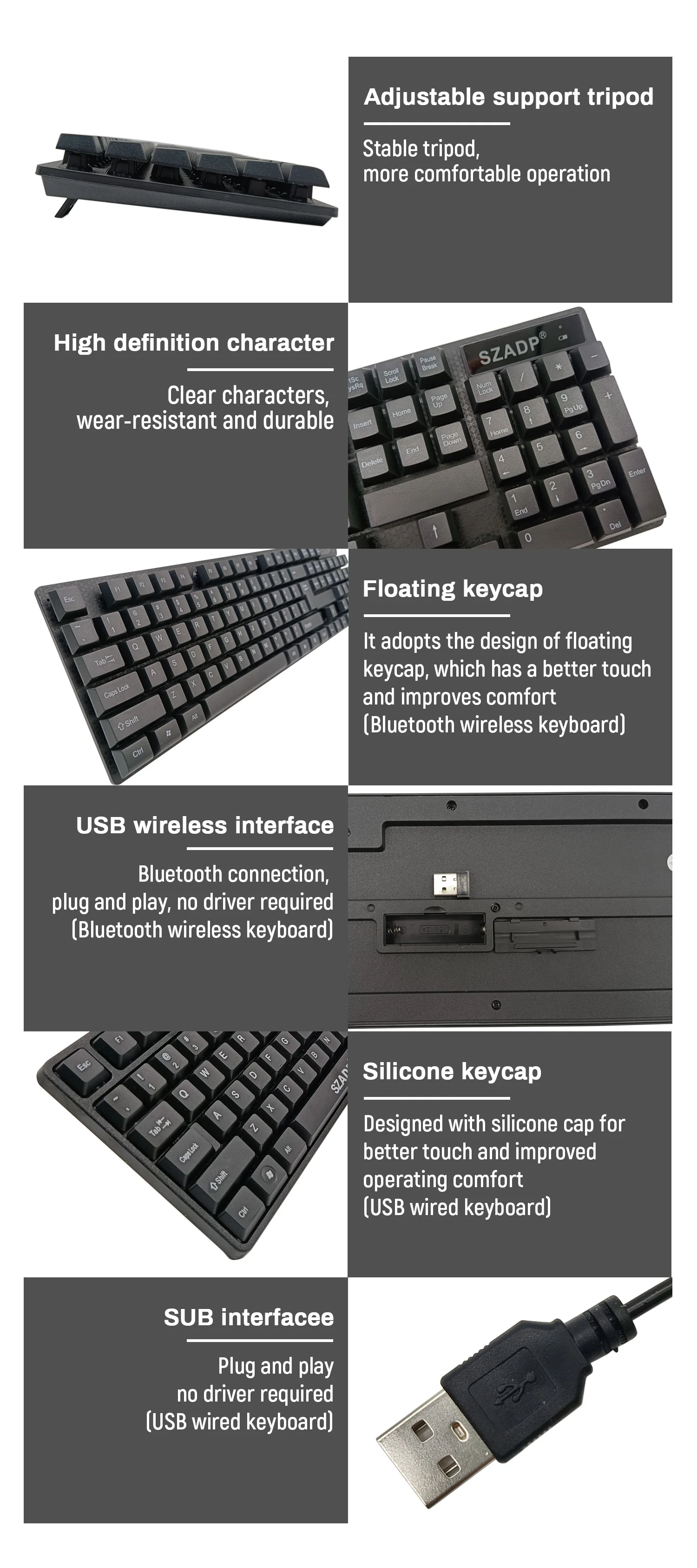 High Quality Wireless Keyboard And Mouse Combo From Szadp Factory - Buy ...