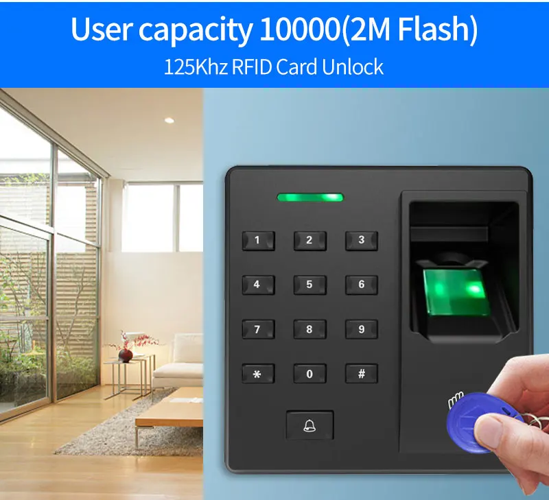 Biometric Fingerprint Scanner Access Control Keypad Standalone with ...