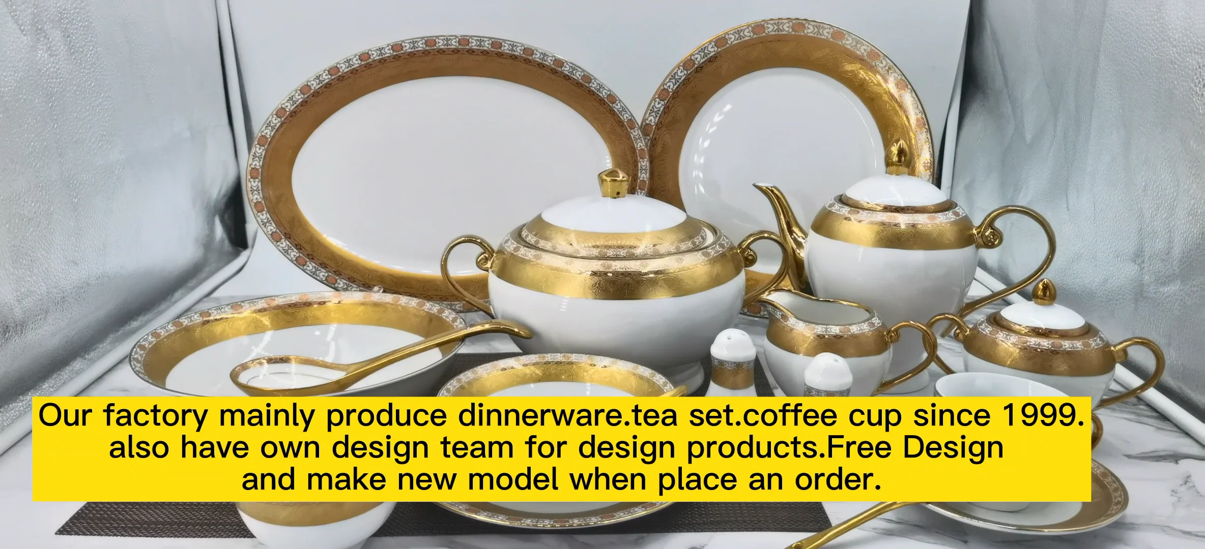 Luxury Porcelain Dinner Set Royal 47pcs 72pcs 75pcs Porcelain Gold ...