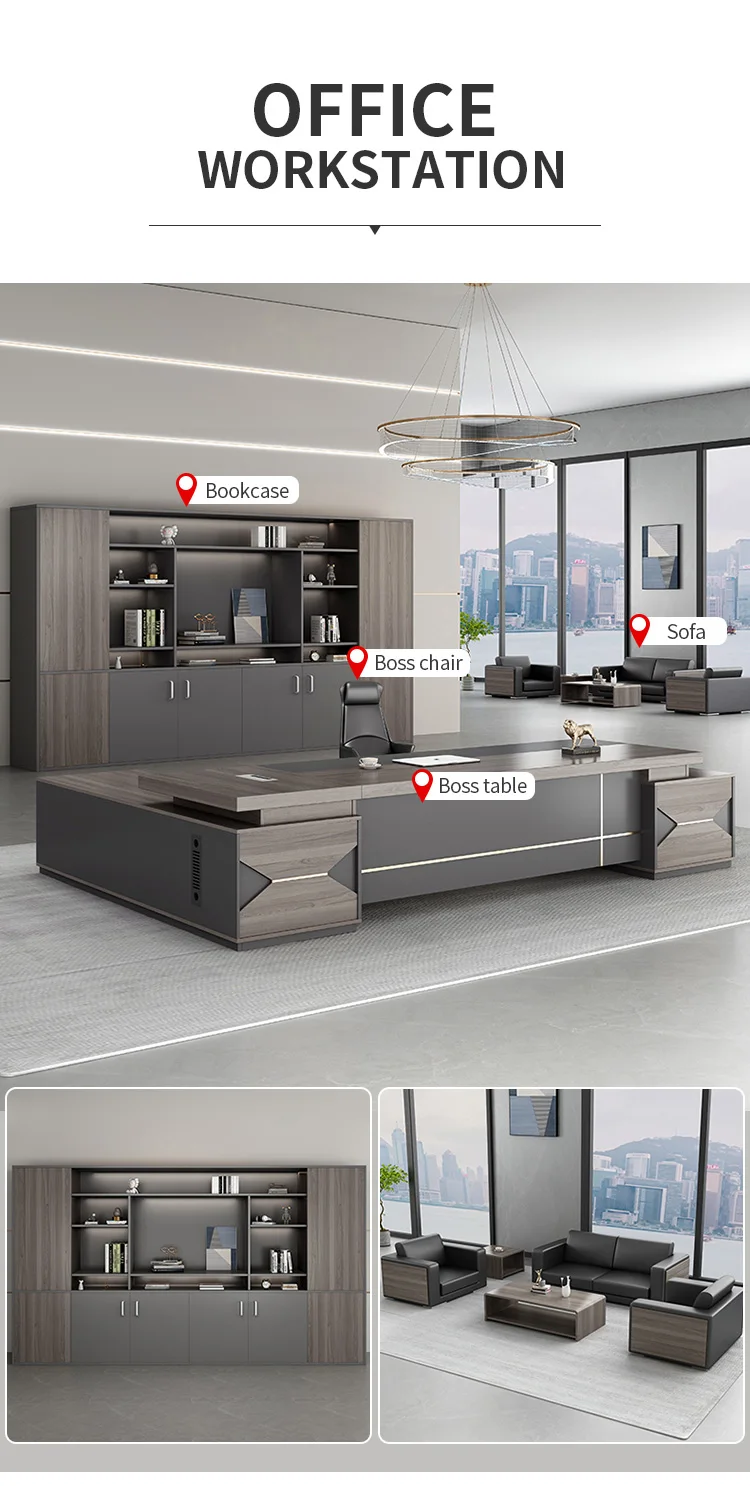 Modern Design High End Ceo Office Furniture Table Customize Luxury Boss ...