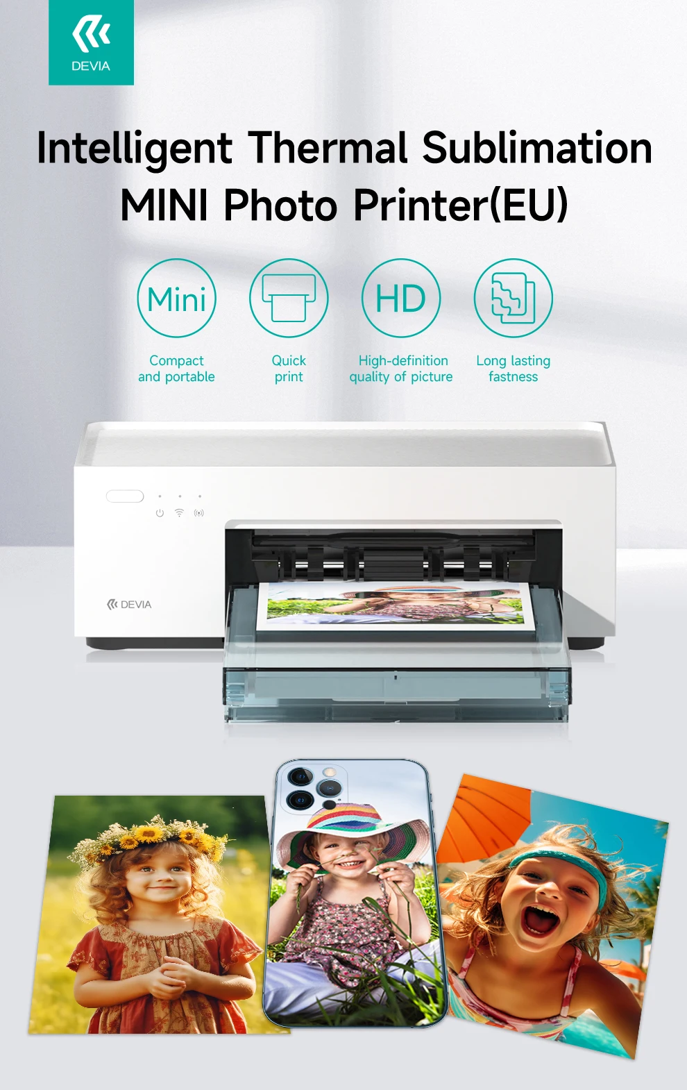 Devia Mini Portable Mobile Phone Back Cover Sticker Skin Printer ...