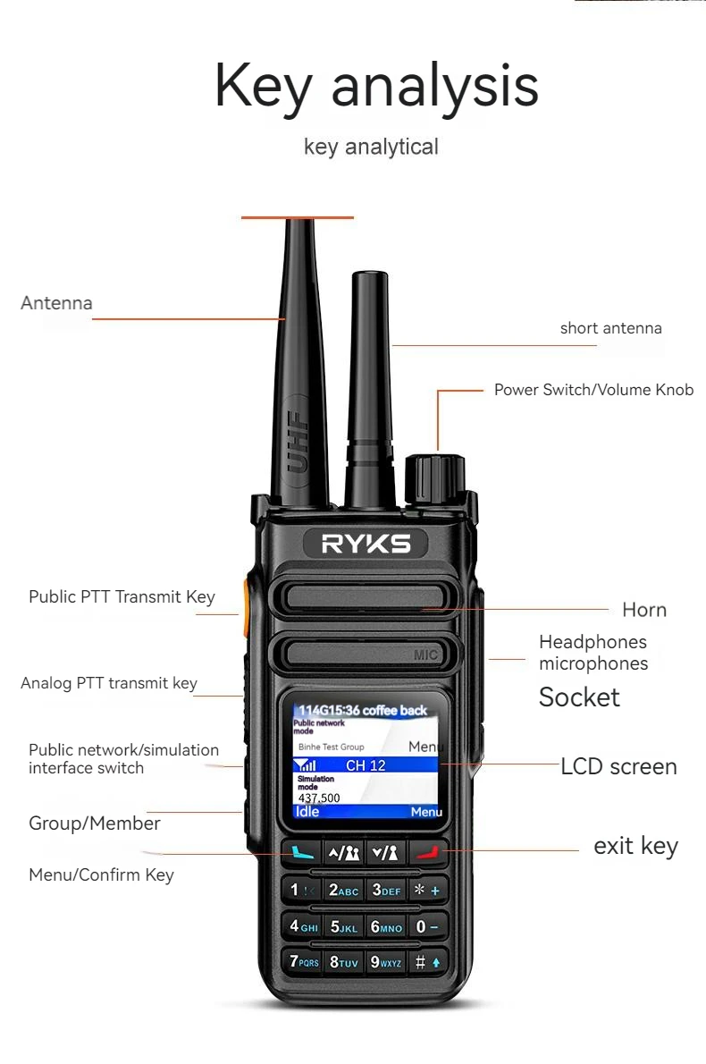 Global-intercom 4G POC and UHF Internet Two-Way Radio
