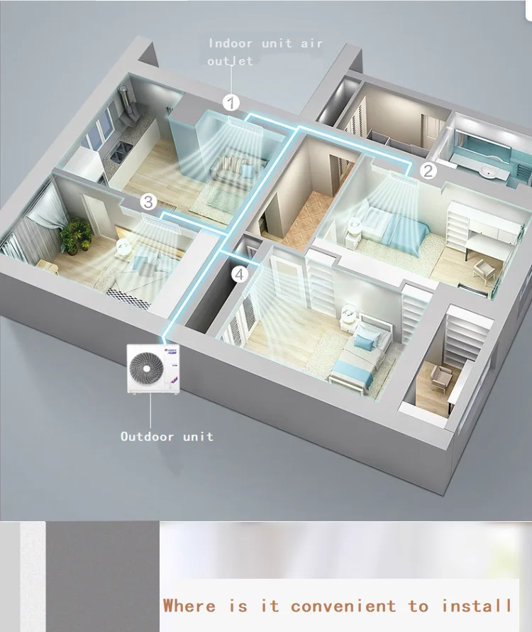 Gree House Gmv-h100wl One Tow Three Central Air Conditioning Ceiling Speaker Daikin Ceiling Air ...