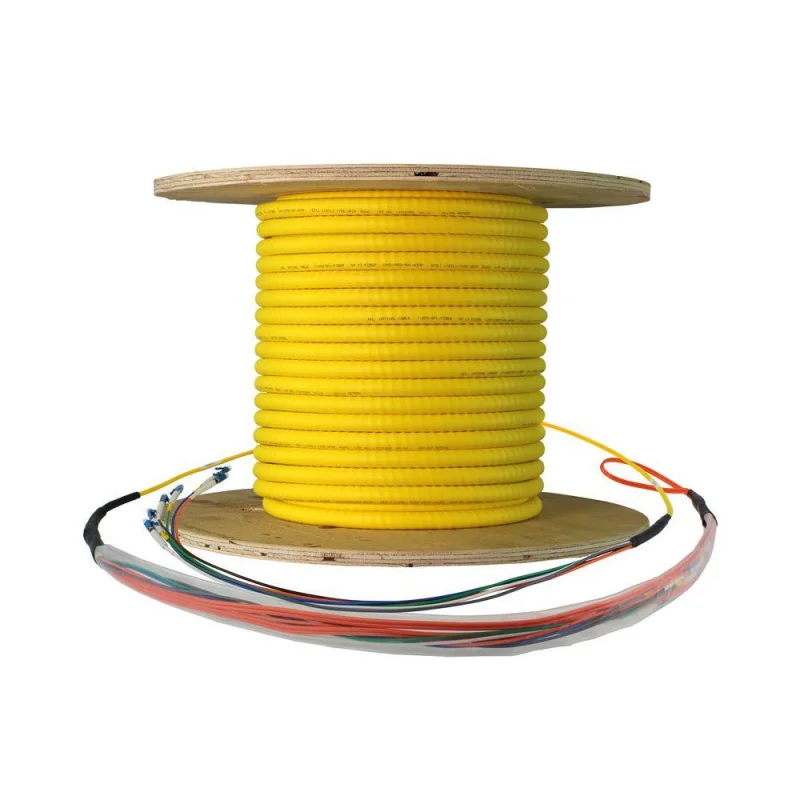 Indoor Preterminated Micro Armored Fiber Optic Cable Multifiber Trunk ...