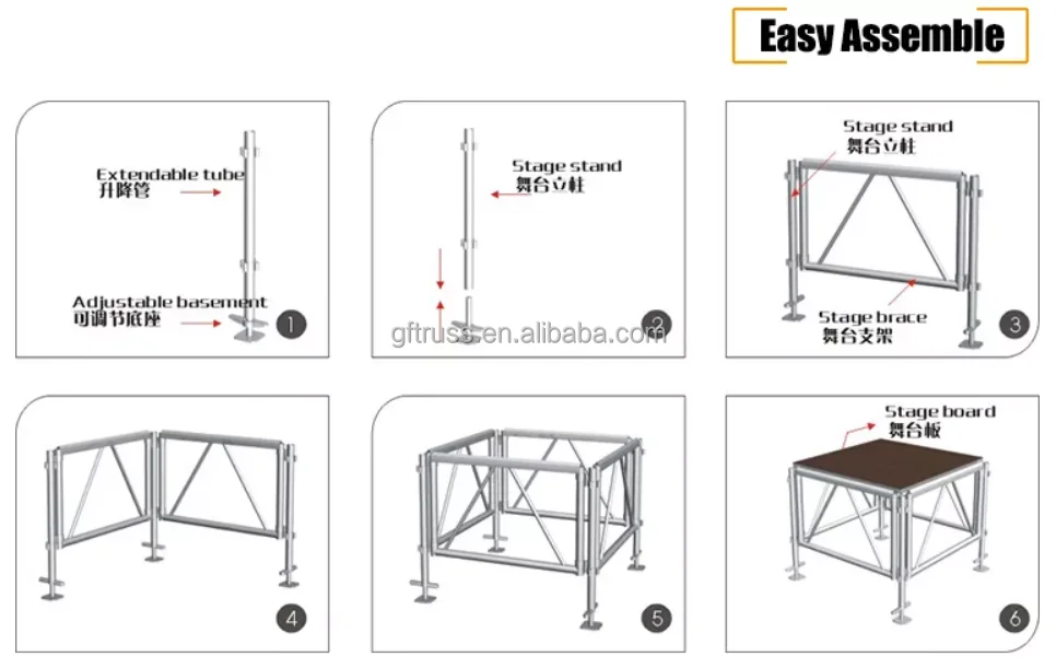 Aluminum Mobile Event Stages - Portable Concert Truss