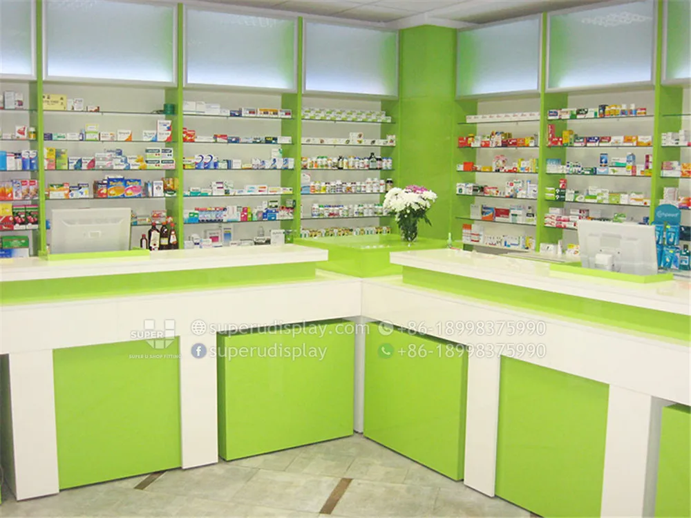 Medical Store Counter Design - Modern Pharmacy Reception