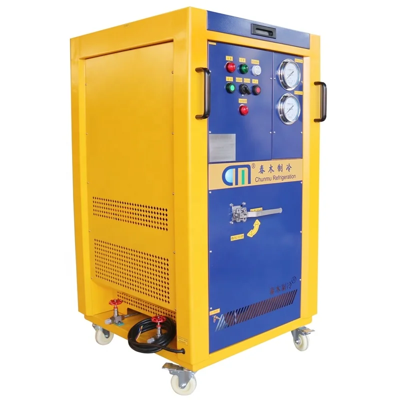 R134a R410a Fully Automatic Refrigerant Ac Filling Equipment Dual System Plc Chiller Recycling ...