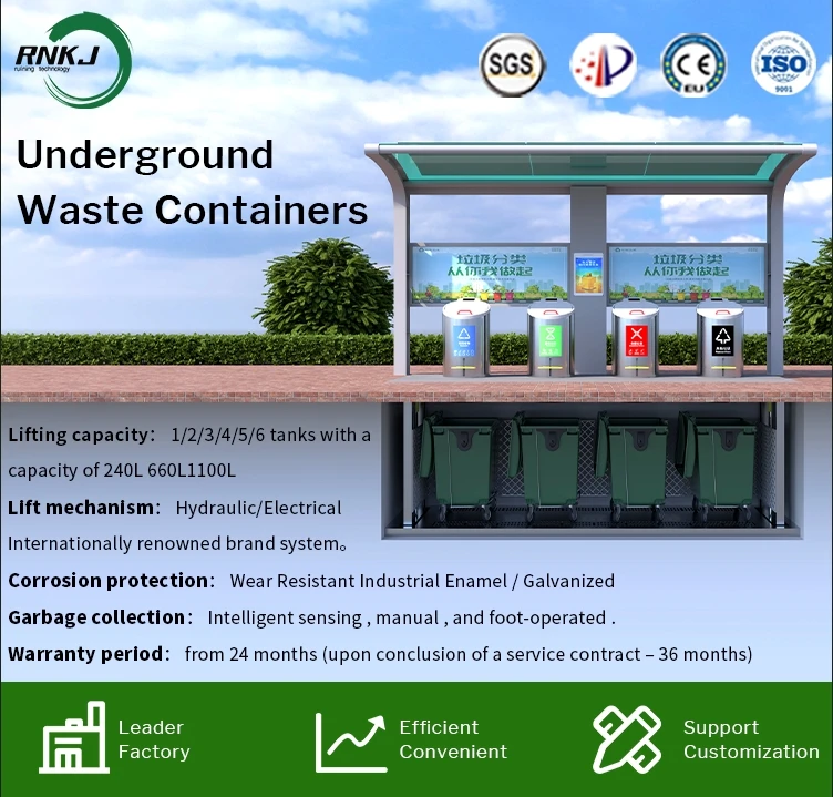 RNKJ Brand Trash Bin Lift Underground Refuse System Collection System ...