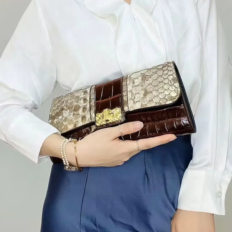Custom Made Lady Clutch Bag Exotic Skin Handbags for Women Fashion ...