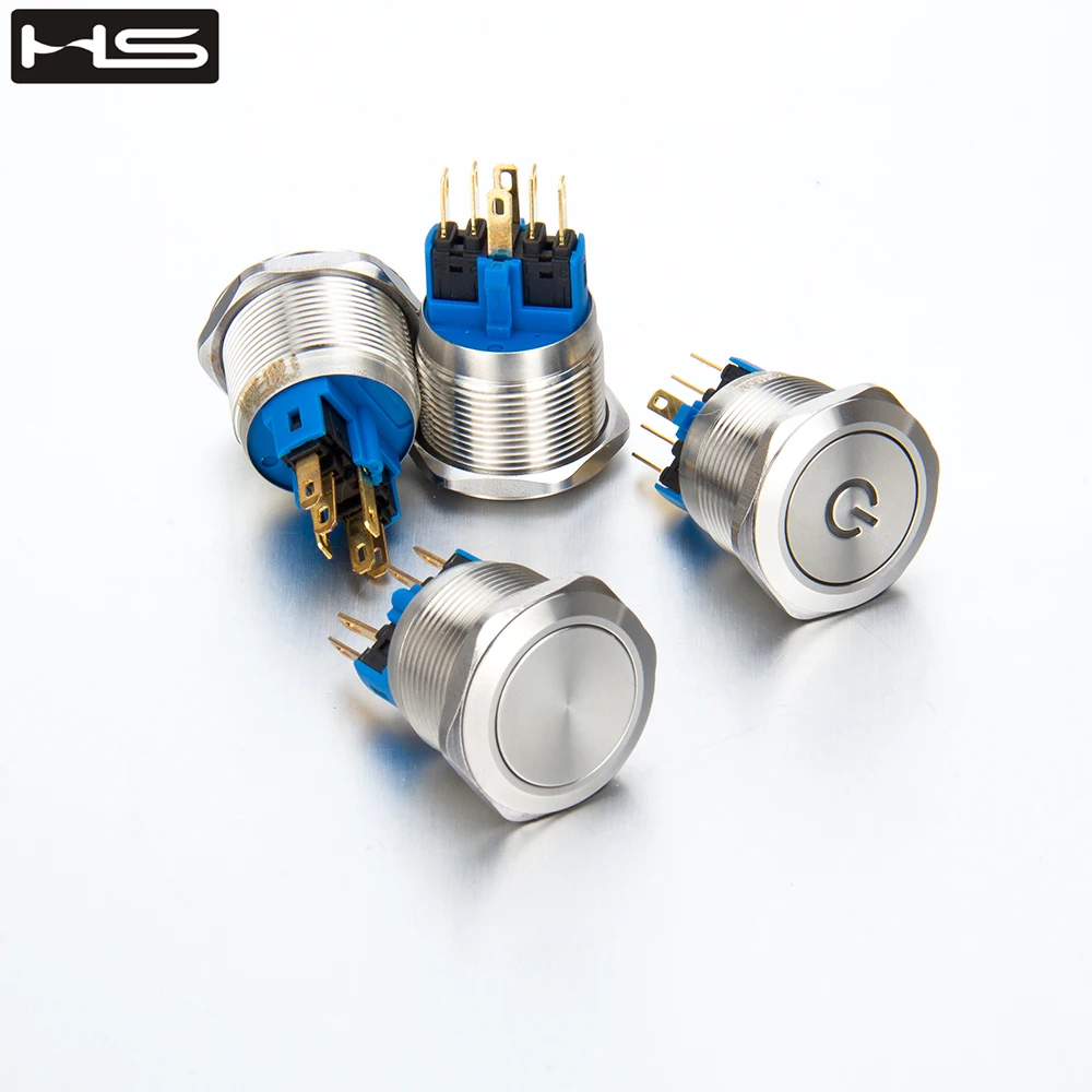 HS push button switch 30mm Ultra Short Push Button Light Switch with ...