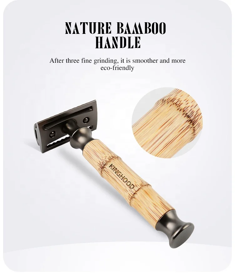 High Quality Natural Ecofriendly Bamboo Shaver Double Edge Adjustable ...