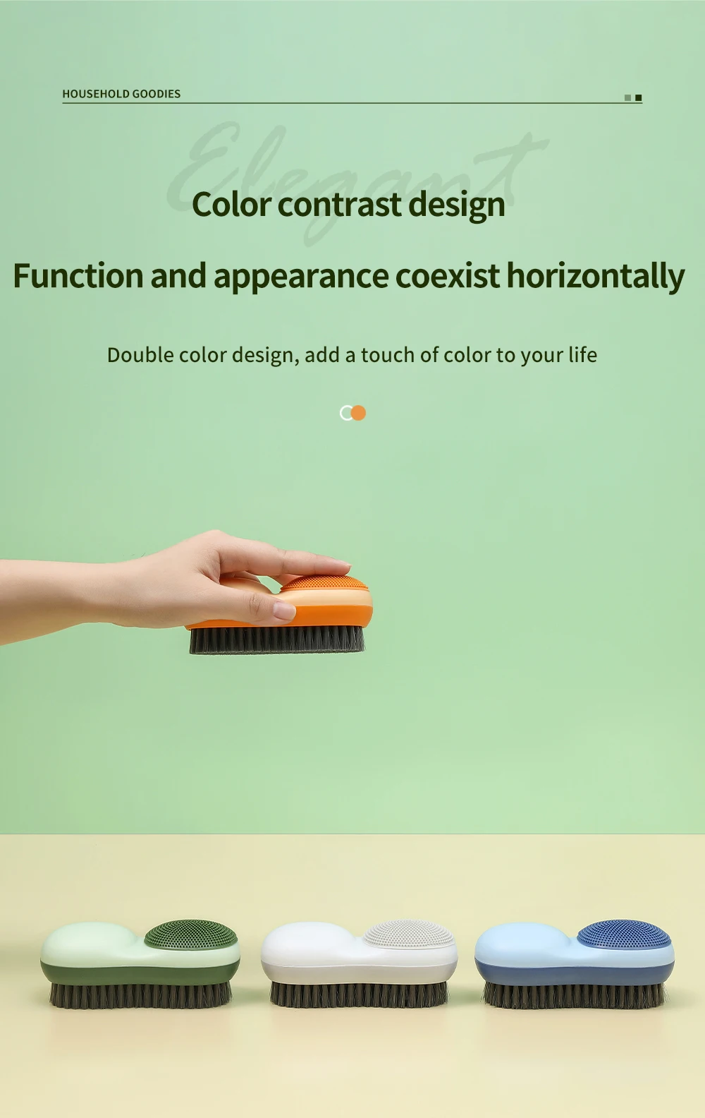 Household Clothes Laundry Brush Soft Bristle Laundry Scrub Brush For ...