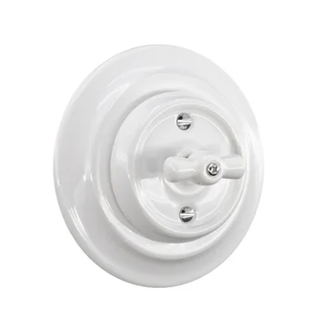 Vintage Porcelain Wall Switch Flush Mouted Ceramic Rotary Light Switch ...