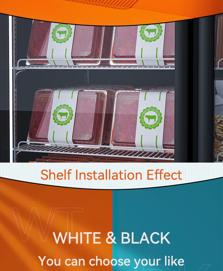 Quick Freezing Showcase Frozen Food Glass Door Display Freezer For ...