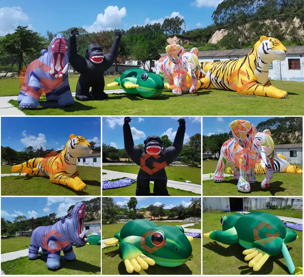 Hot Sale Giant Inflatable Tiger With Lights Inflatable Cartoon Tiger ...