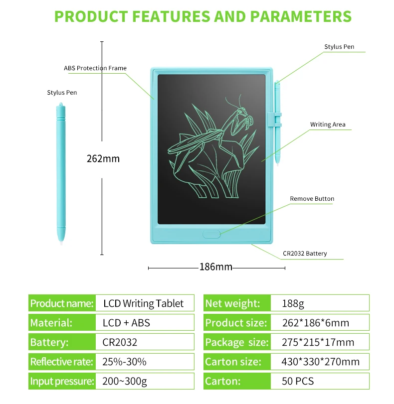 10 Inch Lcd Electronic Writing Tablet Colorful Lcd Cnotepad For Kids ...