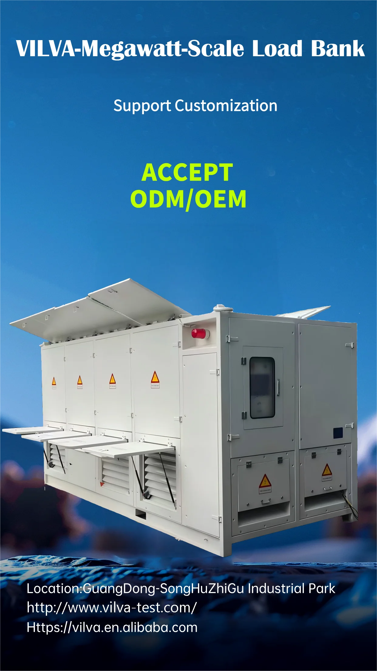 2MW 400V AC Resistive Load Bank for Generator Testing with 1 Year ...