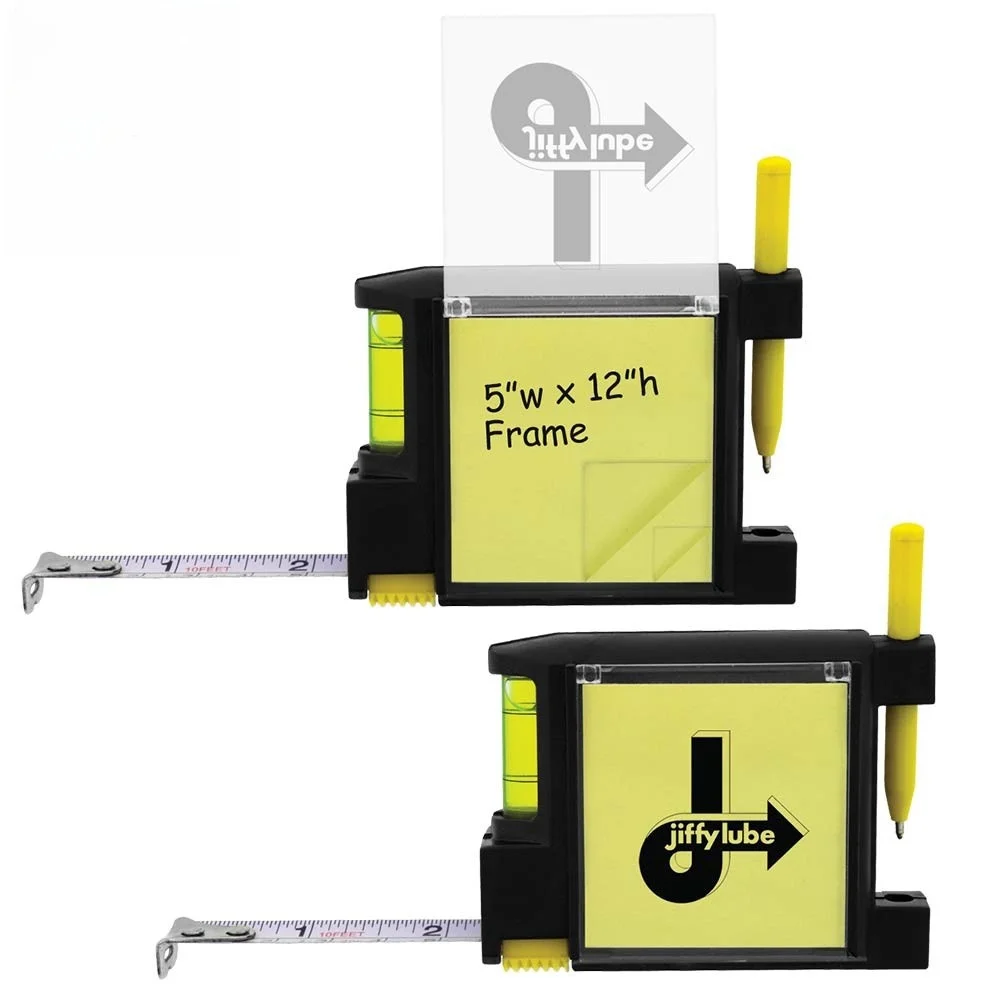 10' Multi-Function Tape Measure W/ Level/ Notepad & Pen Tape Measure ...