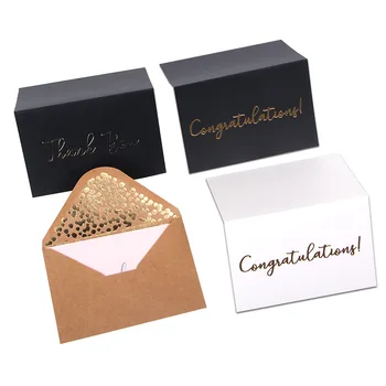 Brief Black White Message Card Graduation Promotion Party ...