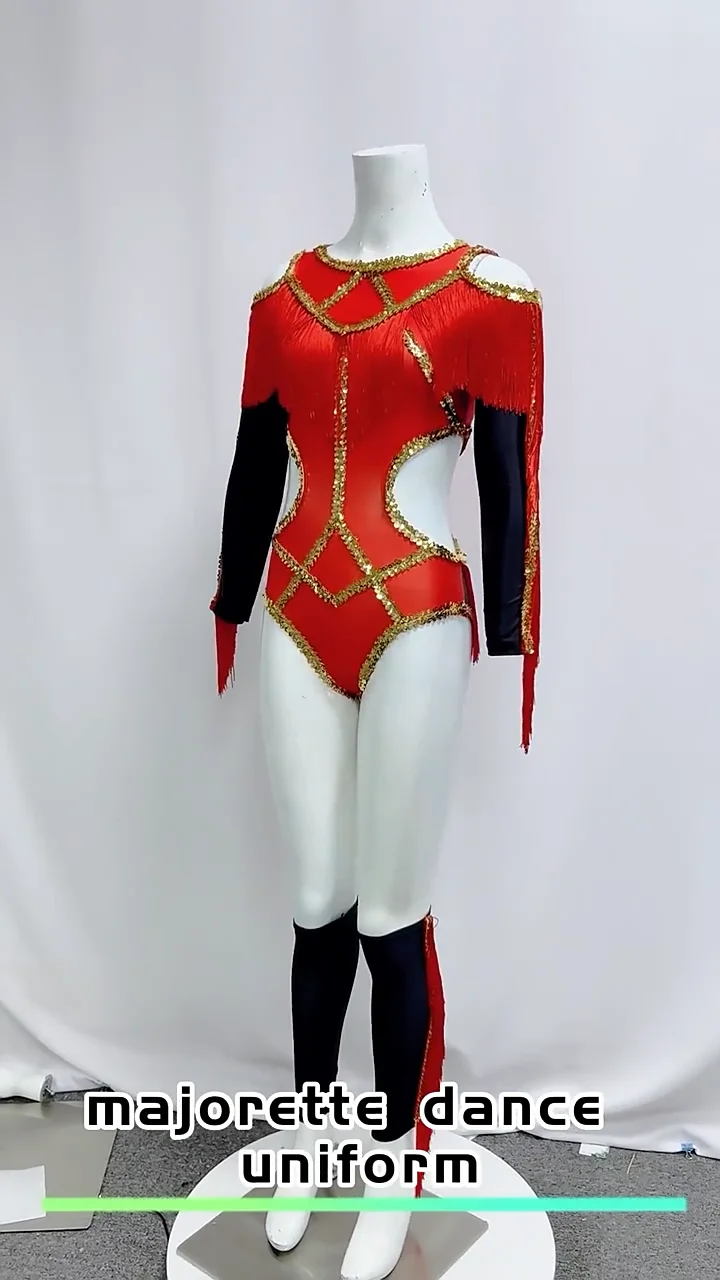 Sexy Cheerleader Costume Dance Performance Outfit Majorette Dance Team ...