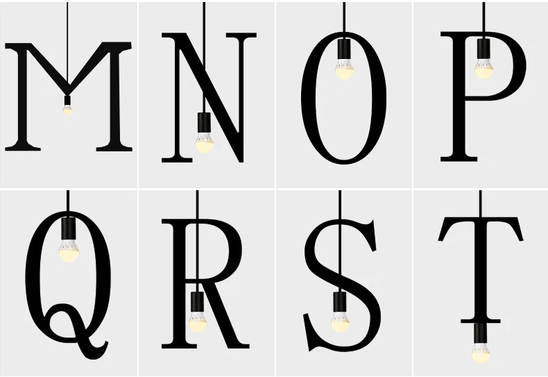 Bar Loft Alphabet Indoor Lighting - Chandeliers & Pendant Lights