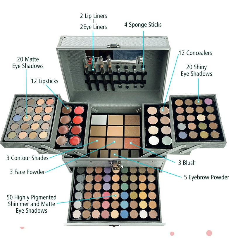 132 Color Makeup Set Box - Professional All-in-One Kit
