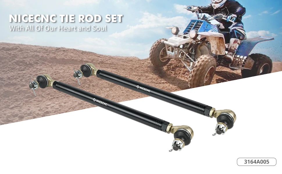 Nicecnc Tierods Kit With Tie Rods Joints Ends For Yamaha Banshee 350 ...