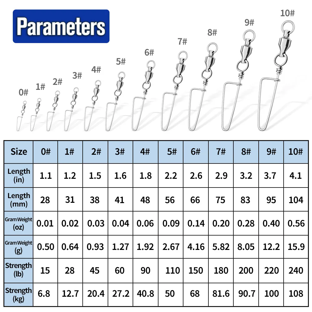 High Speed Trolling Connector Coastlock Snap Fishing Ball Bearing ...