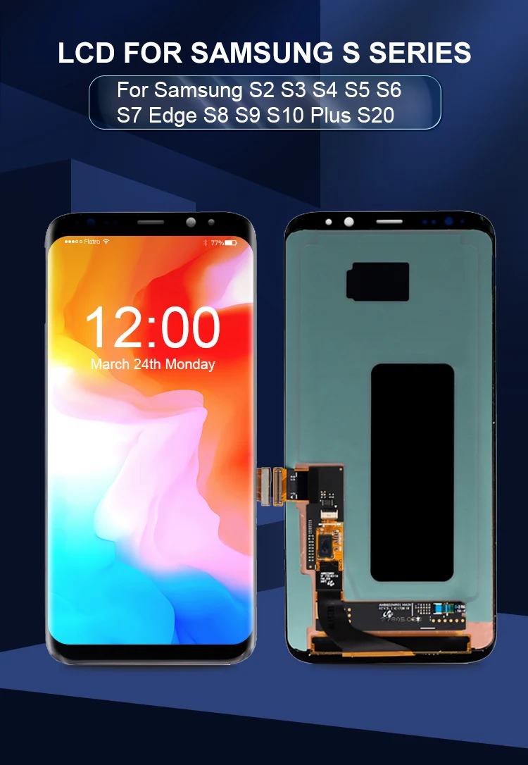 S7 Edge Lcd For Samsung For Galaxy S3 S4 S5 S6 S8 S9 S10 S20 S21 S22 ...