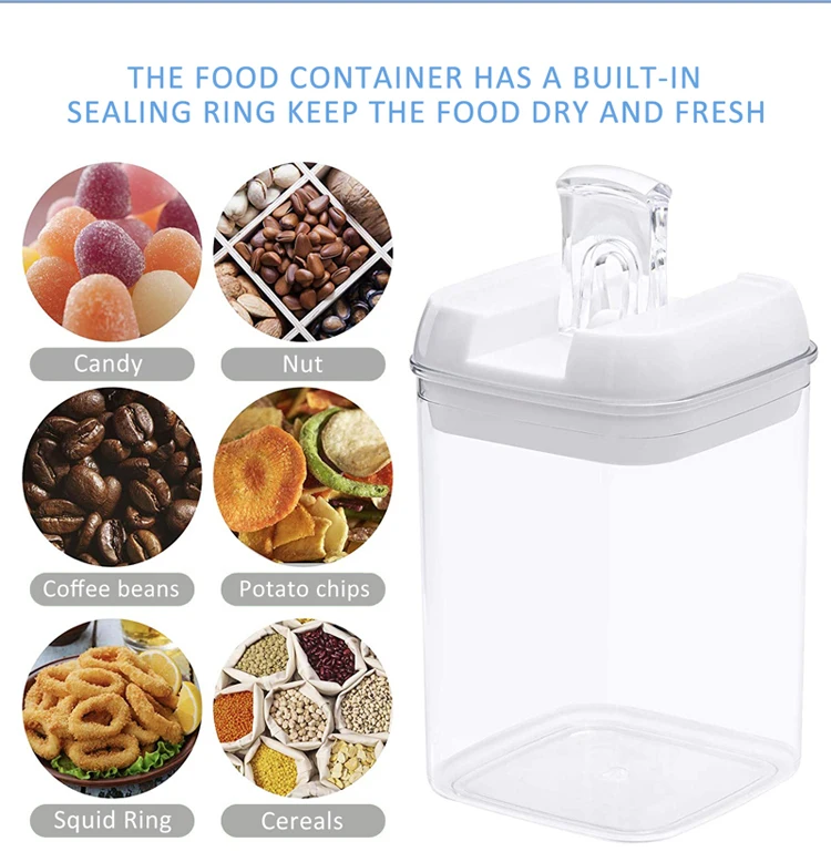 12-piece Set Pantry Organization Air Tight Bpa Free Easy Open Lids Cereal Storage Box Seal Pot ...