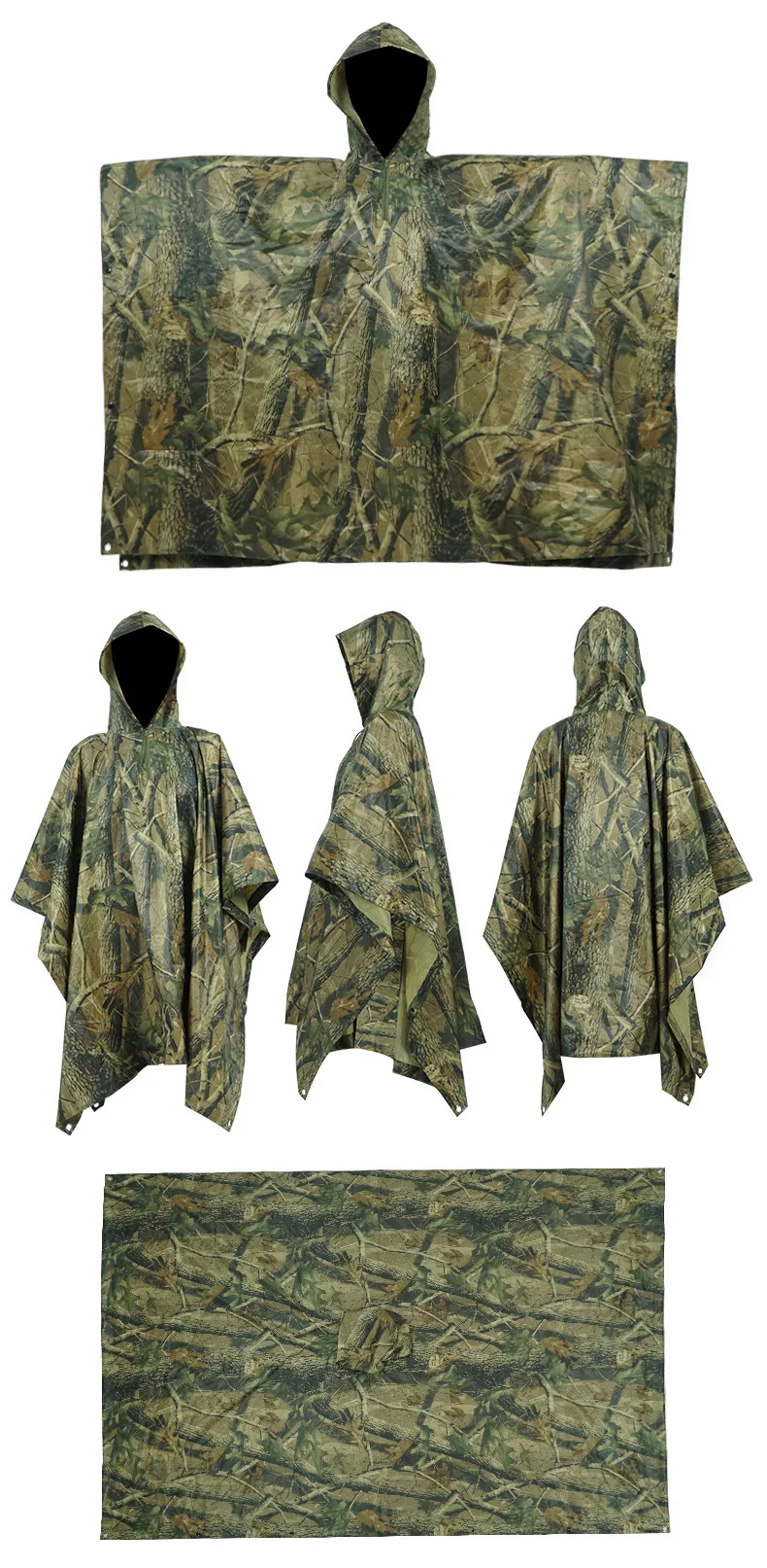 Square Cloak Hiking Poncho - Durable & Waterproof Gear