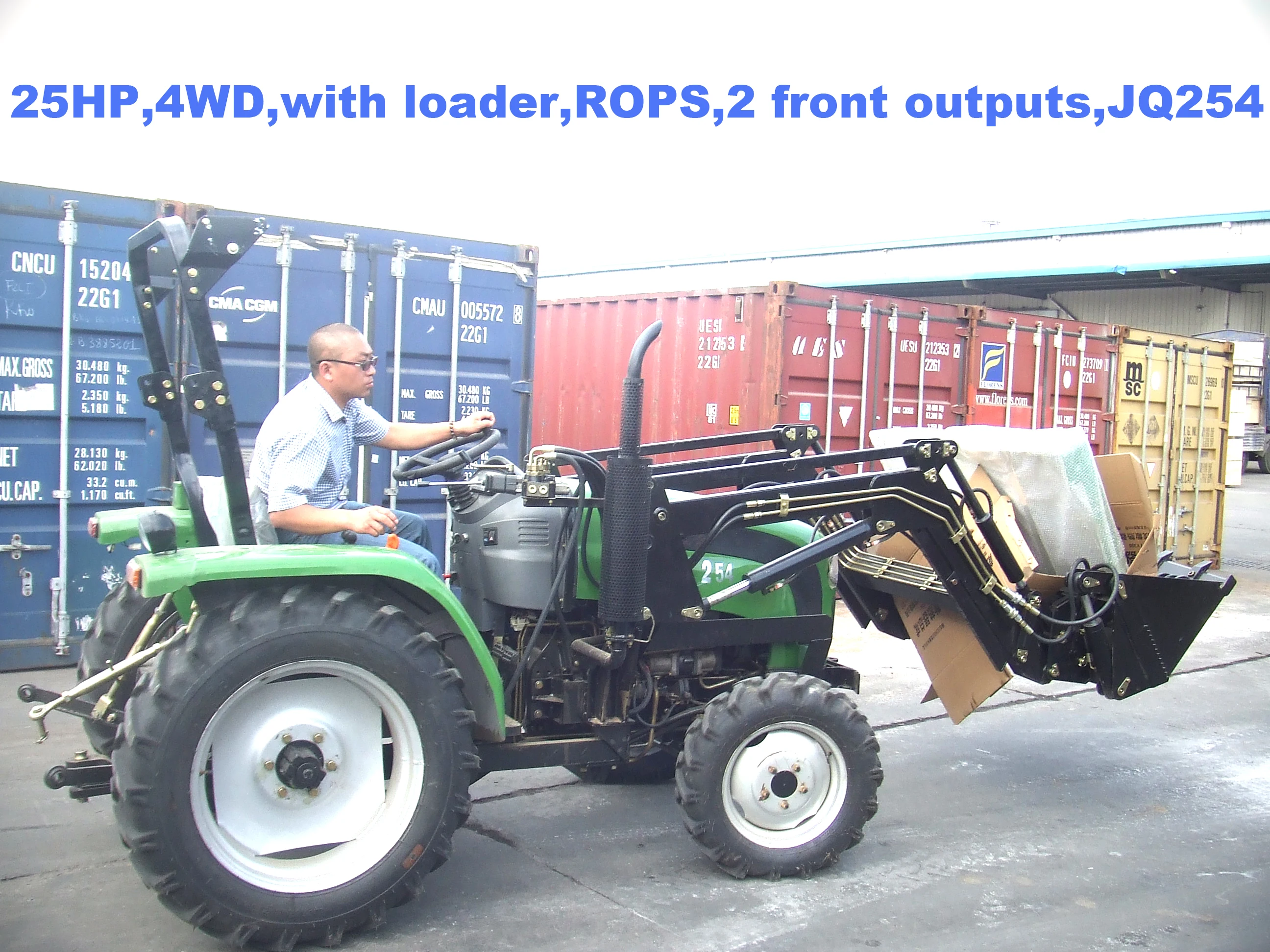 40hp to 120hp Tractors with Hydraulic Loaders - Made in China