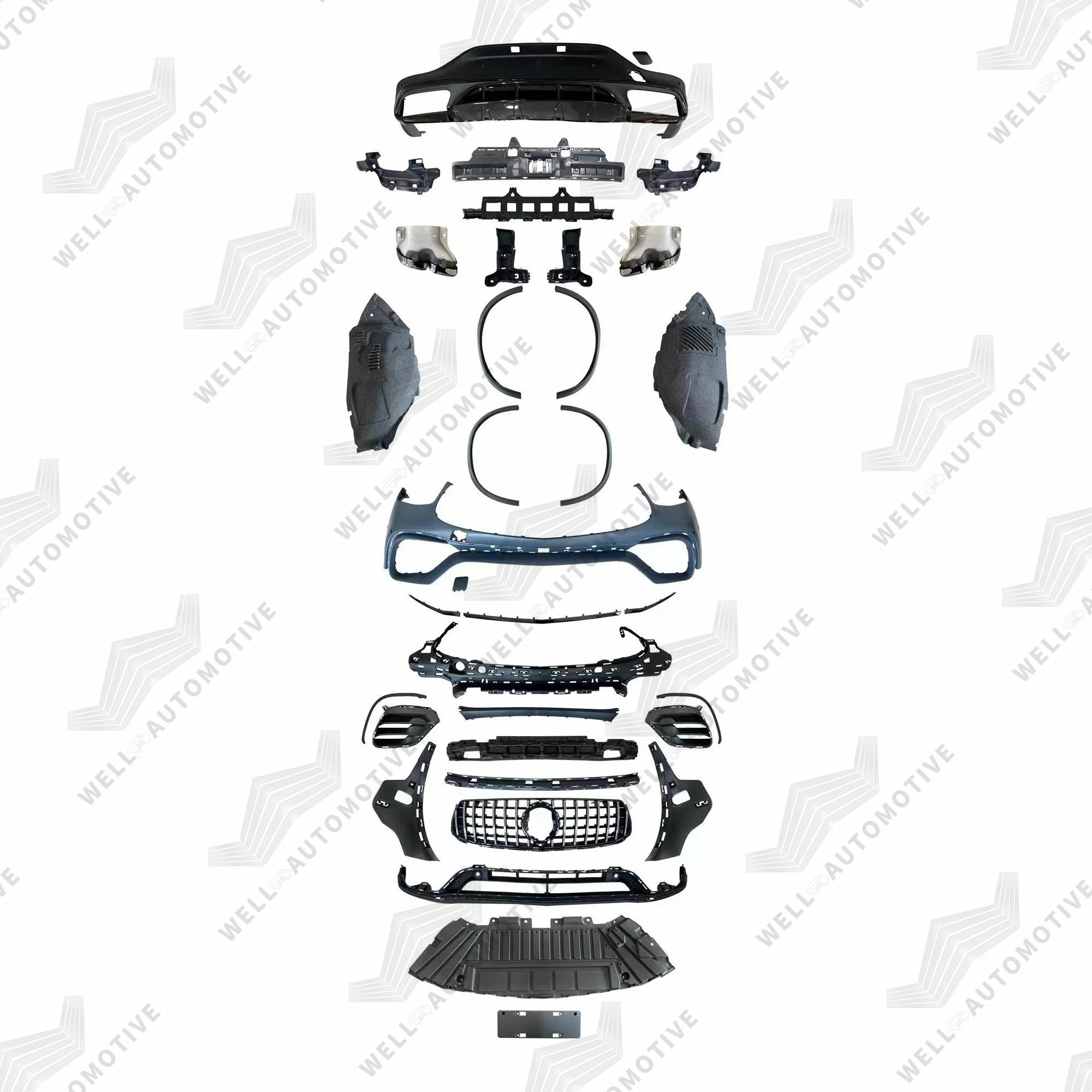 Popular Coupe Bodykit Front Bumper Lip Black Front Bumper Guards Abs ...