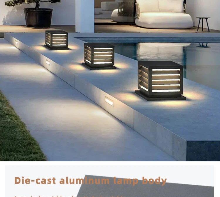 Outdoor Landscape Fence Waterproof IP65 Garden Column Lighting LED Door ...