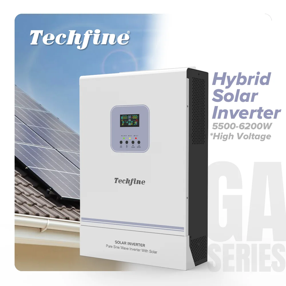 Techfine Factory Price 5kw 5.5 Kva 5 Kva Hybrid Solar Inverter 5 Kw 5.5 ...
