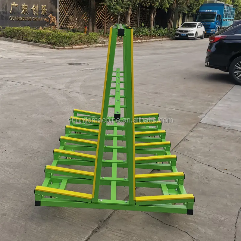 Customized 78 Inches a Frame Glass Transport Cart Rack