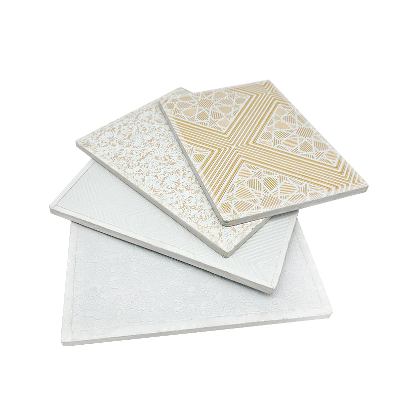 Laminated 60x60 Gypsum Ceiling Tiles/PVC gypsum ceiling tiles / plaster ...
