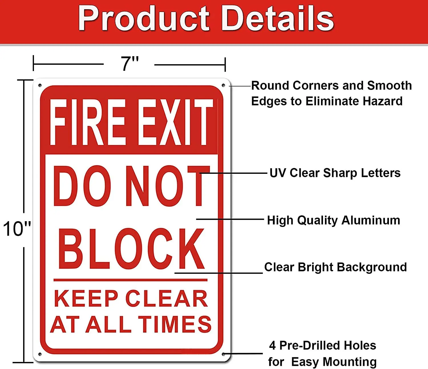 Custom Fire Extinguisher Emergency Exit Sign Fire House Alarm Aluminum ...